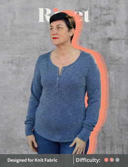 Rivet Patterns Henley Top View A