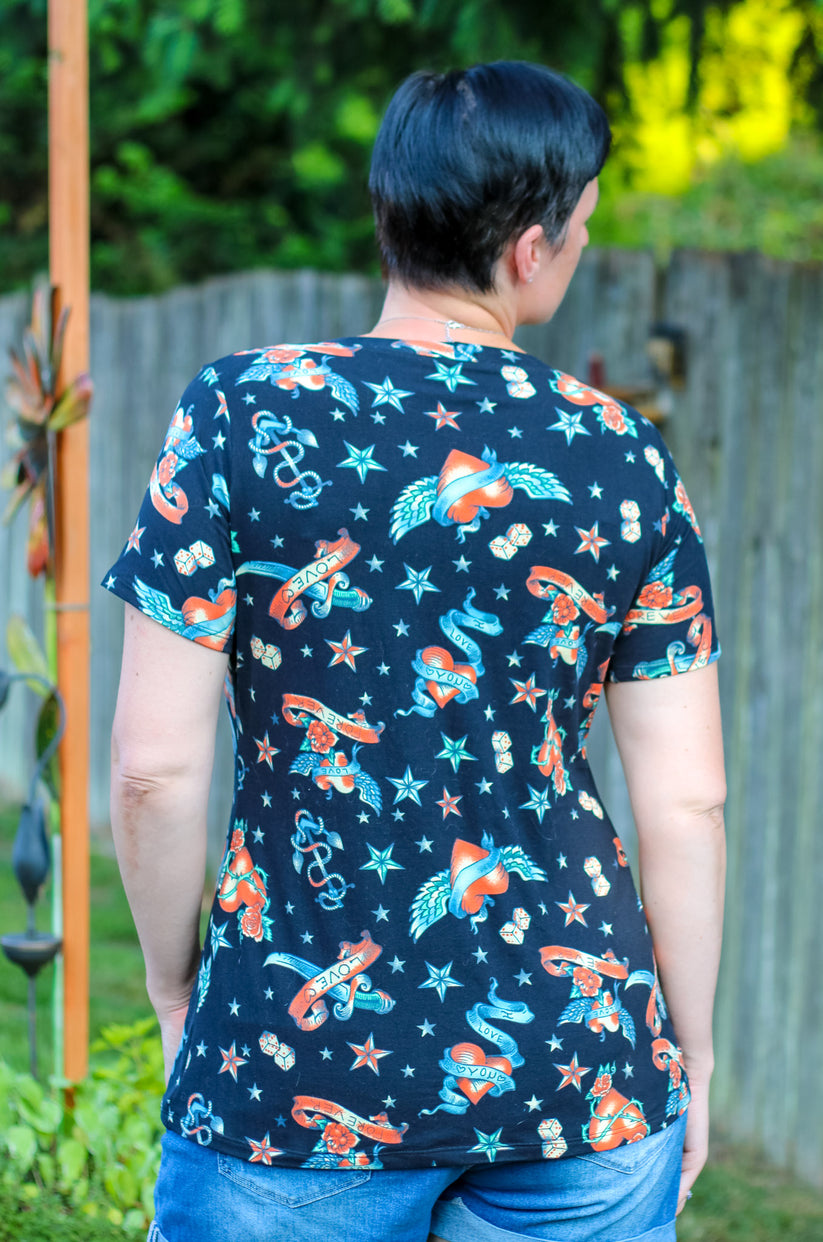 Rivet Patterns Heather Daily Tee